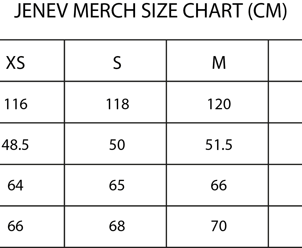 Size Guide - JENEV